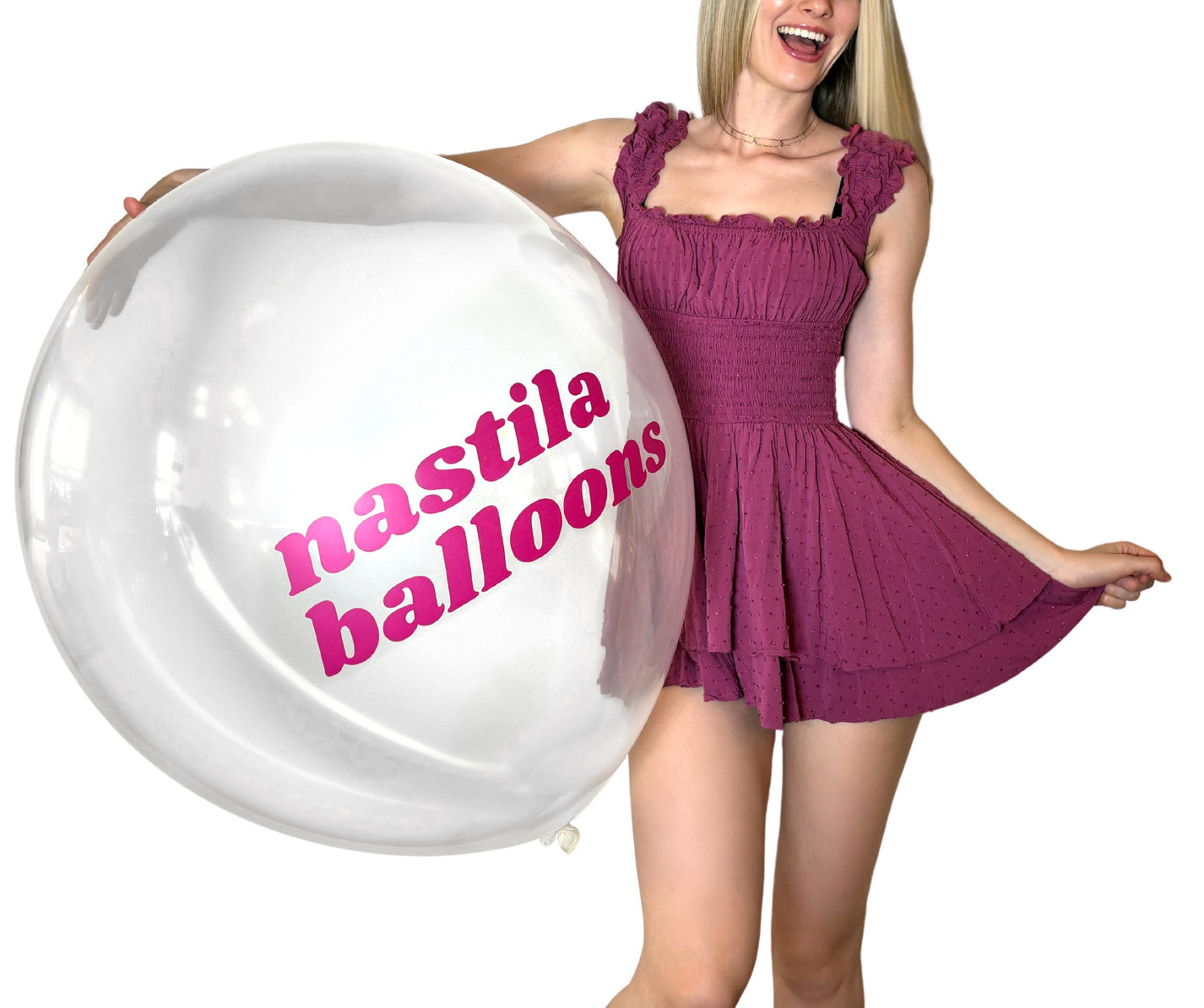 nastila balloons x BELBAL 24" round balloon B250 | bubble gum | nastila ...